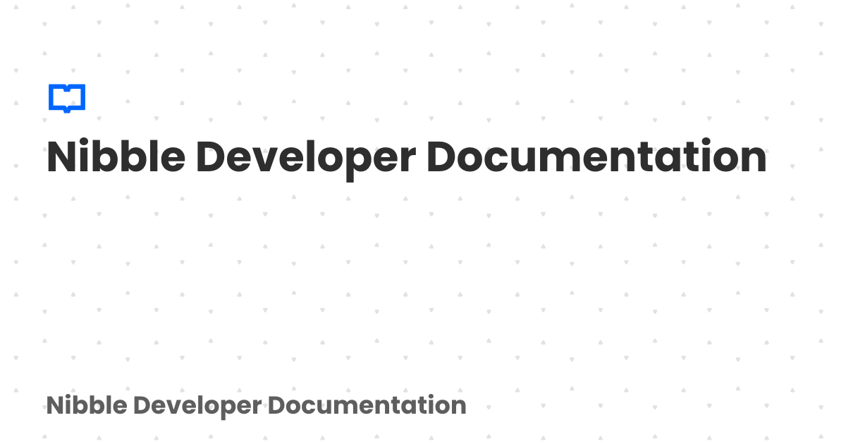 Nibble Developer Documentation